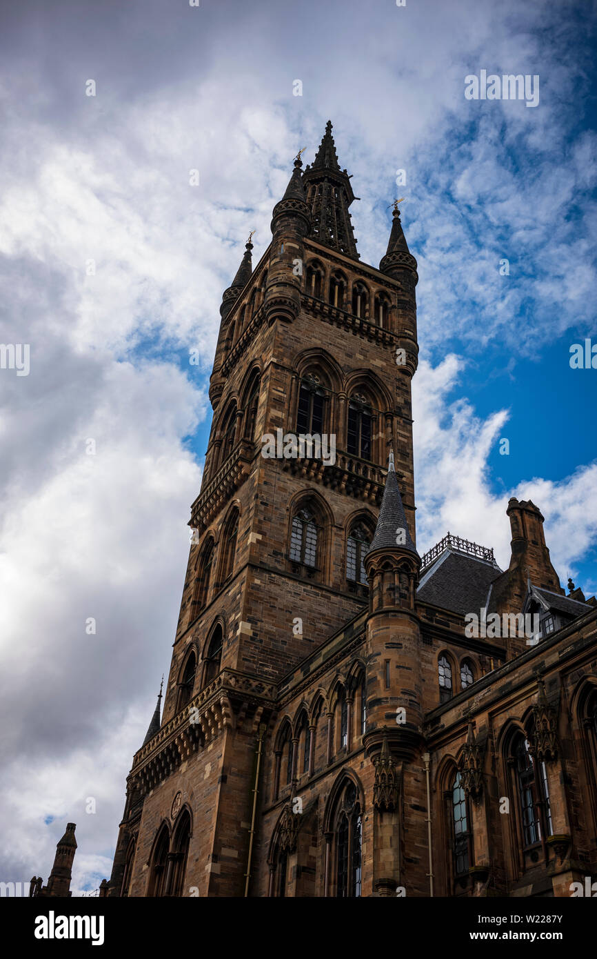 The signature gothic bell tower at Bute Hall at the University of ...