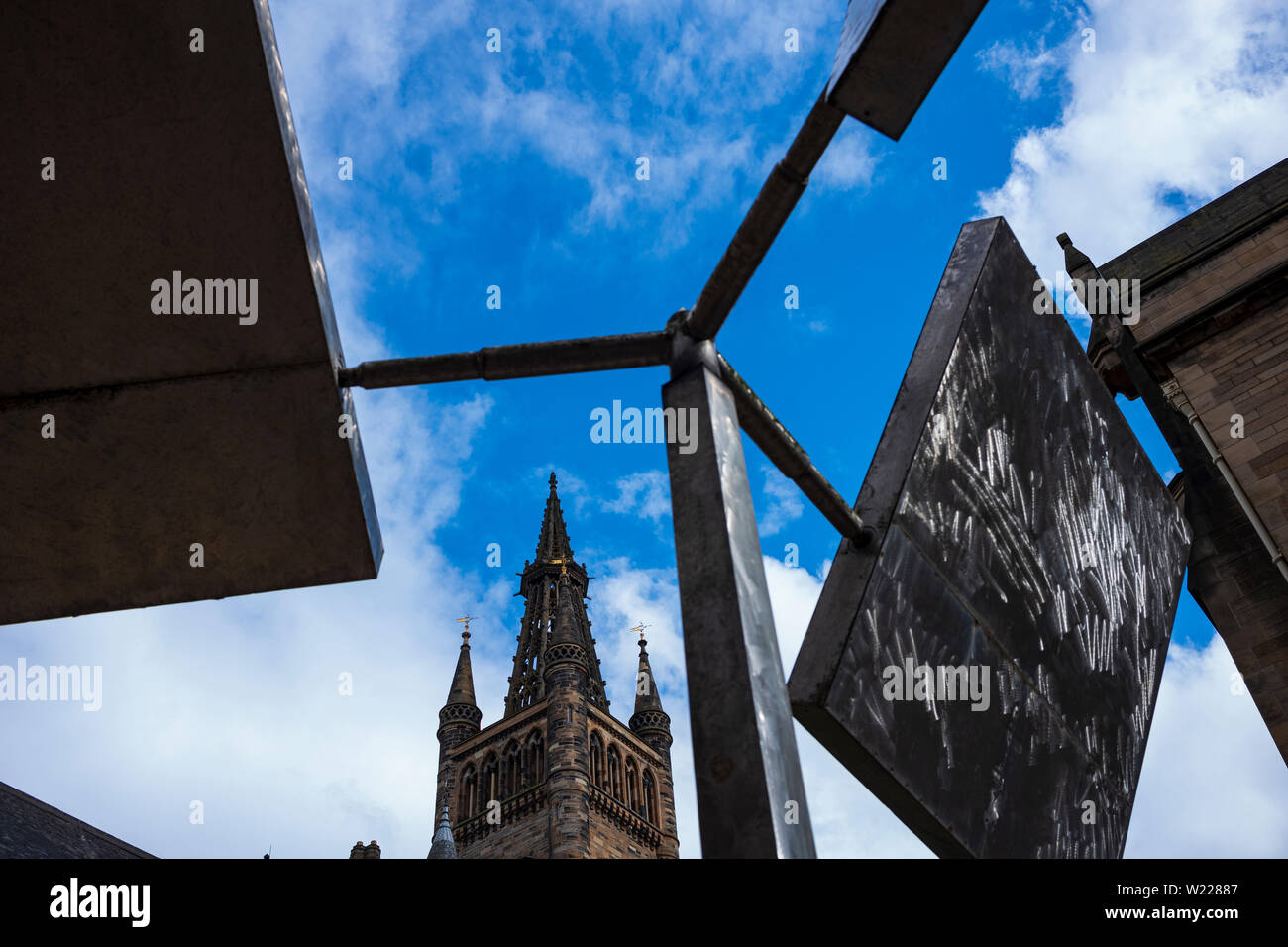 The signature gothic bell tower at Bute Hall at the University of ...