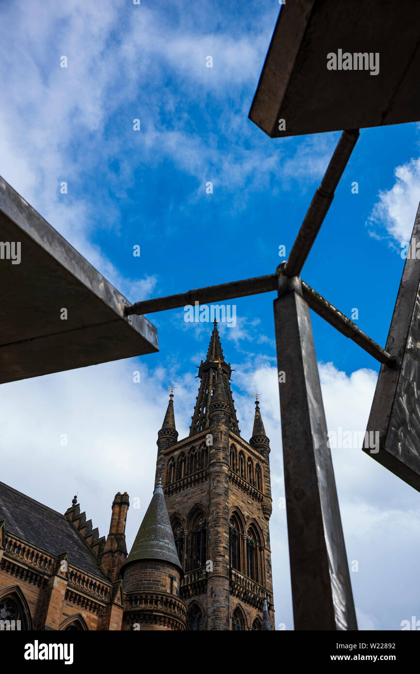 The signature gothic bell tower at Bute Hall at the University of ...
