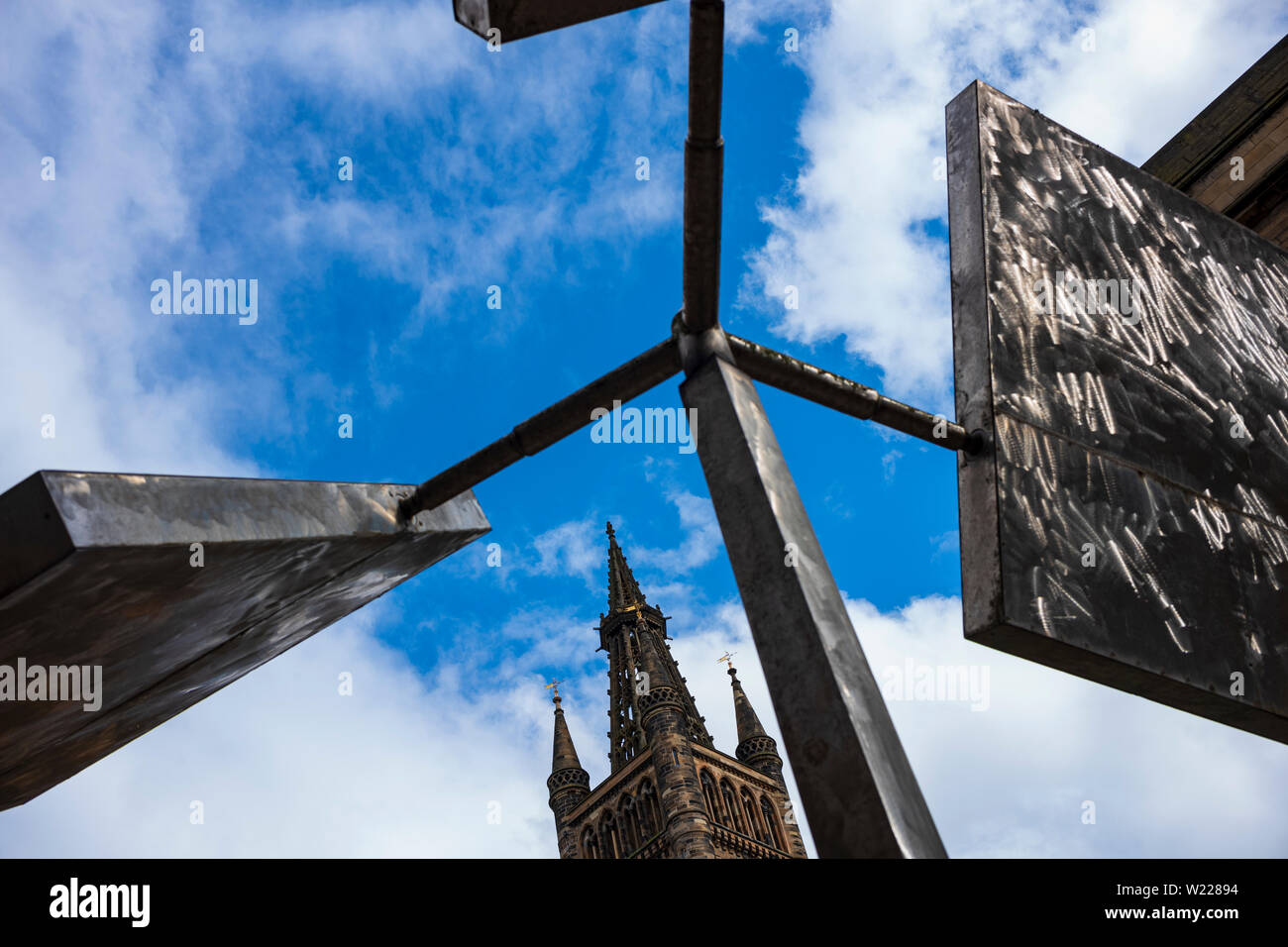The signature gothic bell tower at Bute Hall at the University of ...