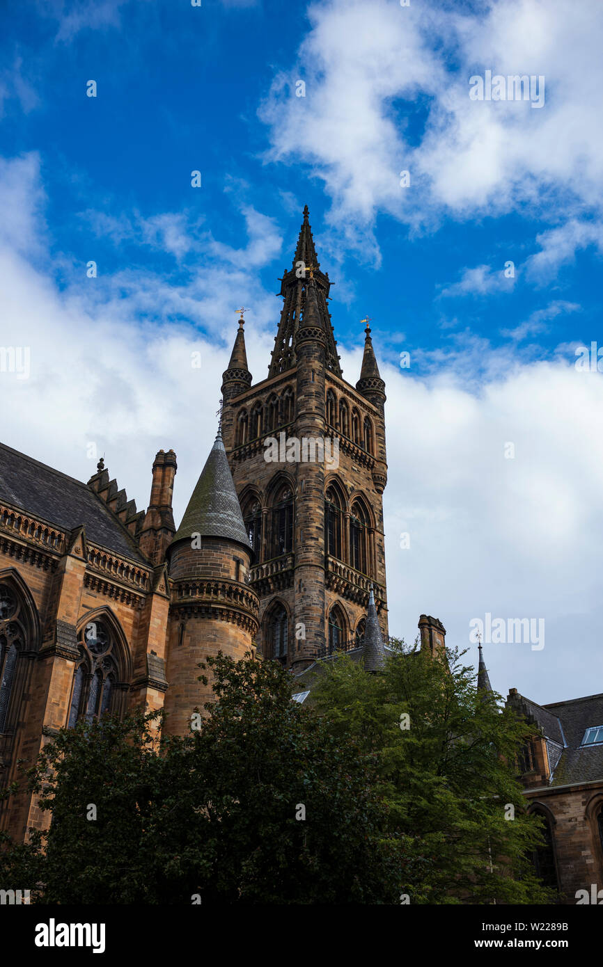 The signature gothic bell tower at Bute Hall at the University of ...
