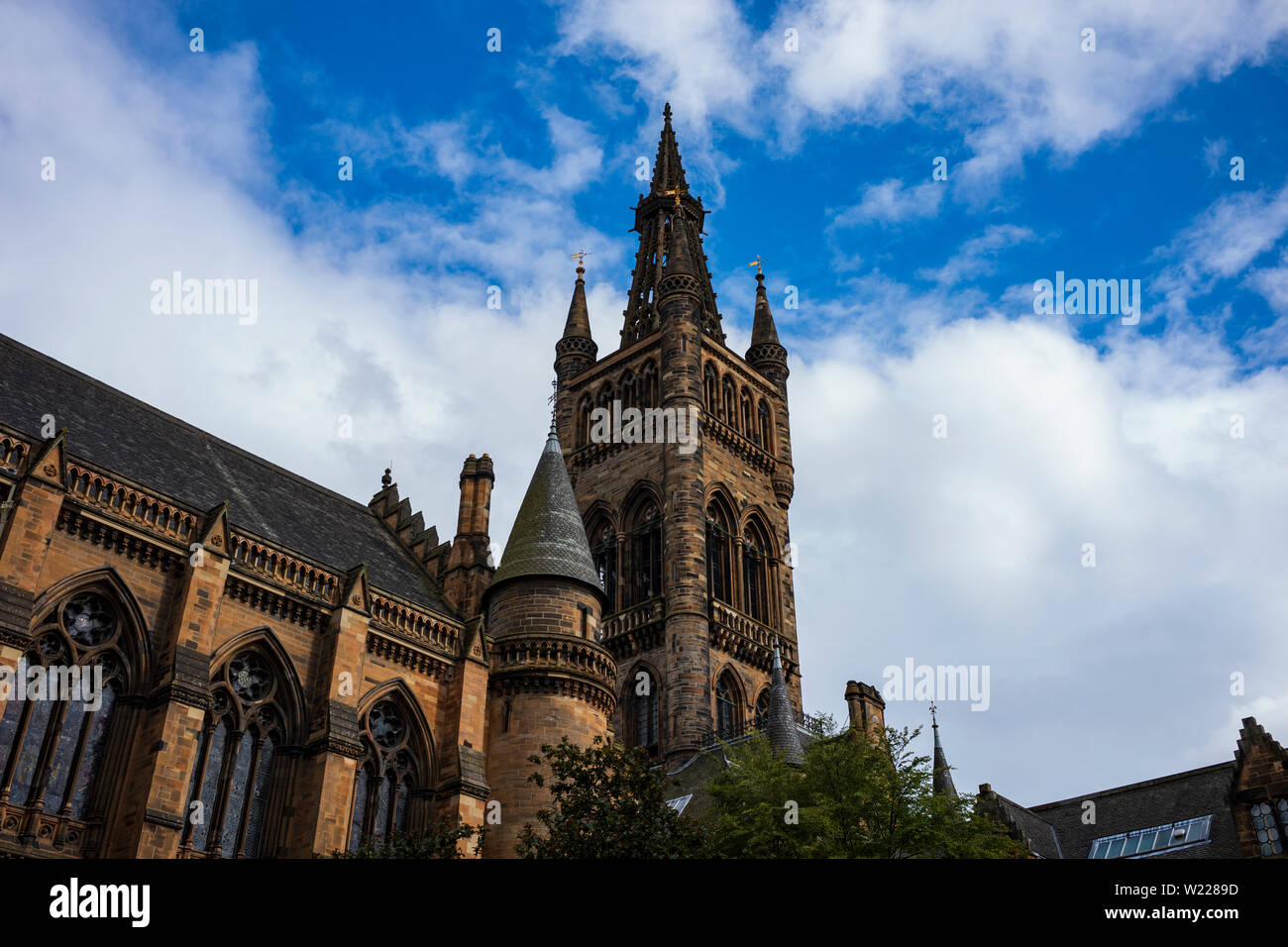 The signature gothic bell tower at Bute Hall at the University of ...