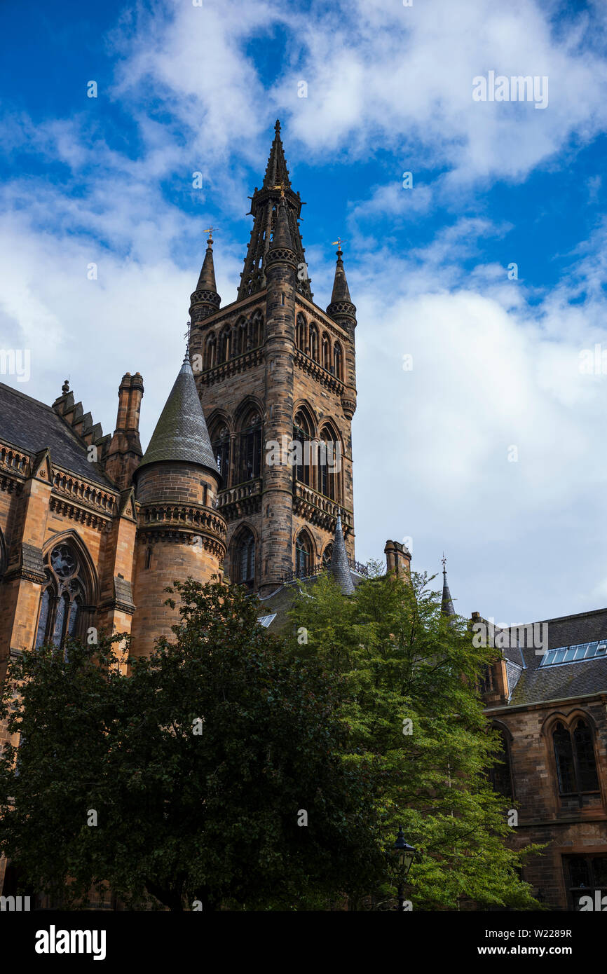 The signature gothic bell tower at Bute Hall at the University of ...