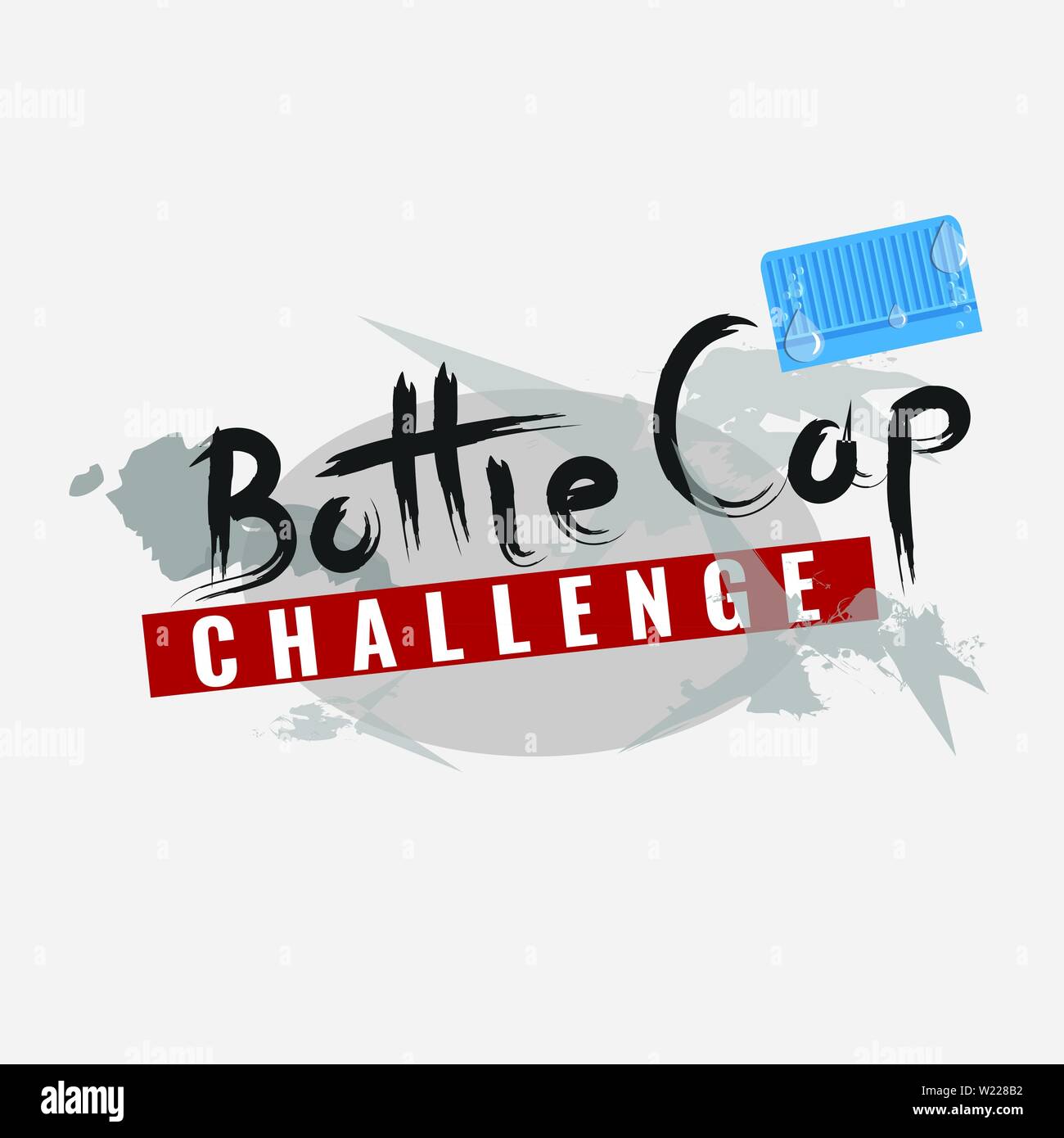 Bottle cap challenge. Bottle cap text for your t-shirt design. Vector ...