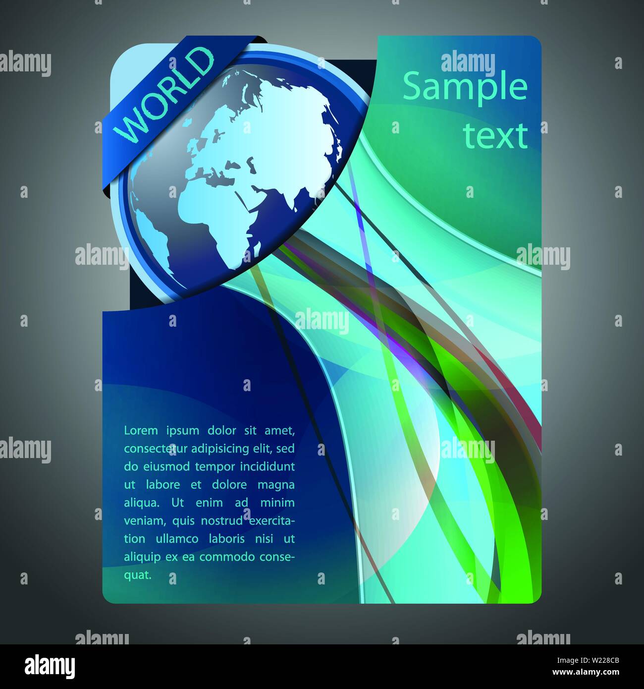 Colorful Modern Abstract Ecological Business Folder, Brochure, Flyer ...