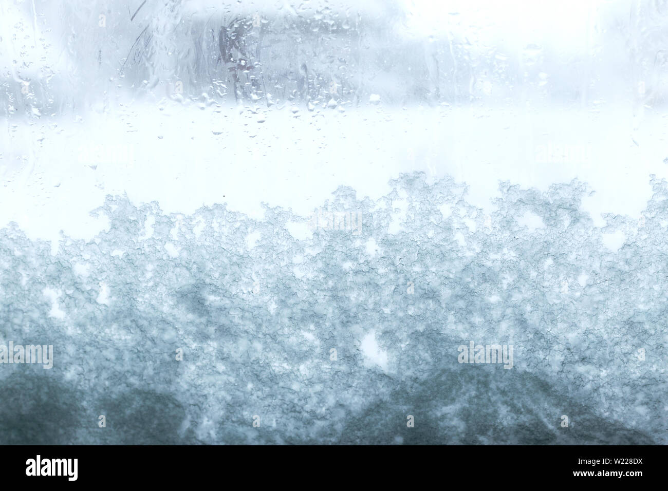 Snowy window, background Stock Photo - Alamy