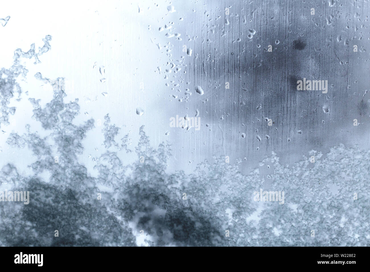 Snowy window, background Stock Photo - Alamy