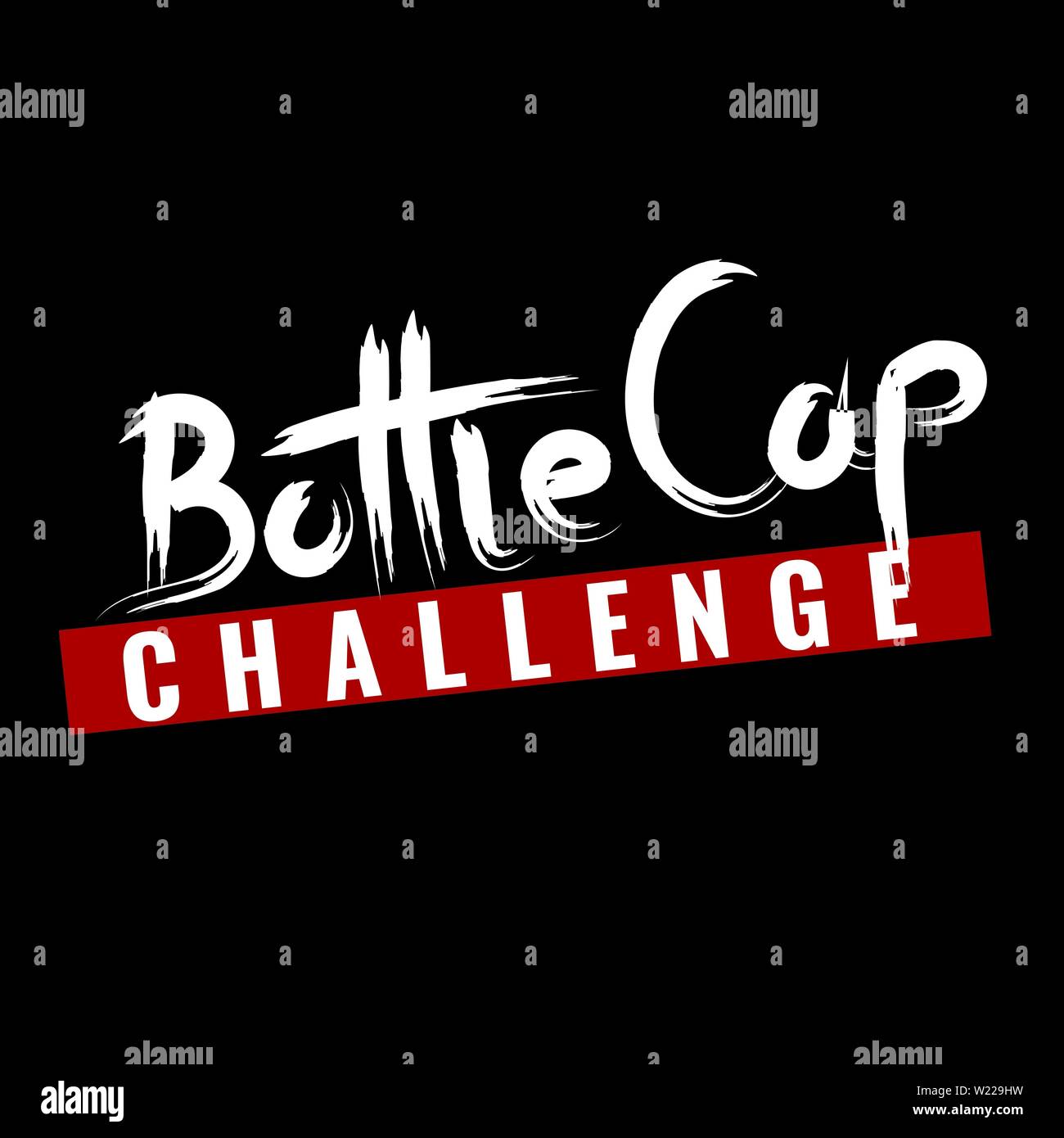 Bottle cap challenge. Bottle cap text for your t-shirt design. Vector ...