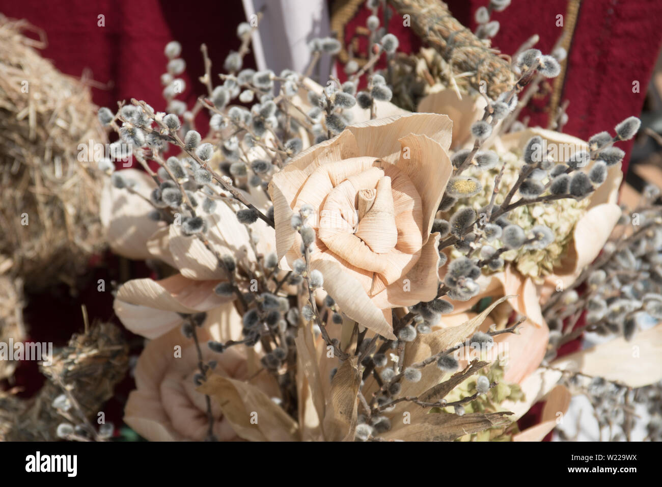 Decorations and material for decorations of dried natural materials ...