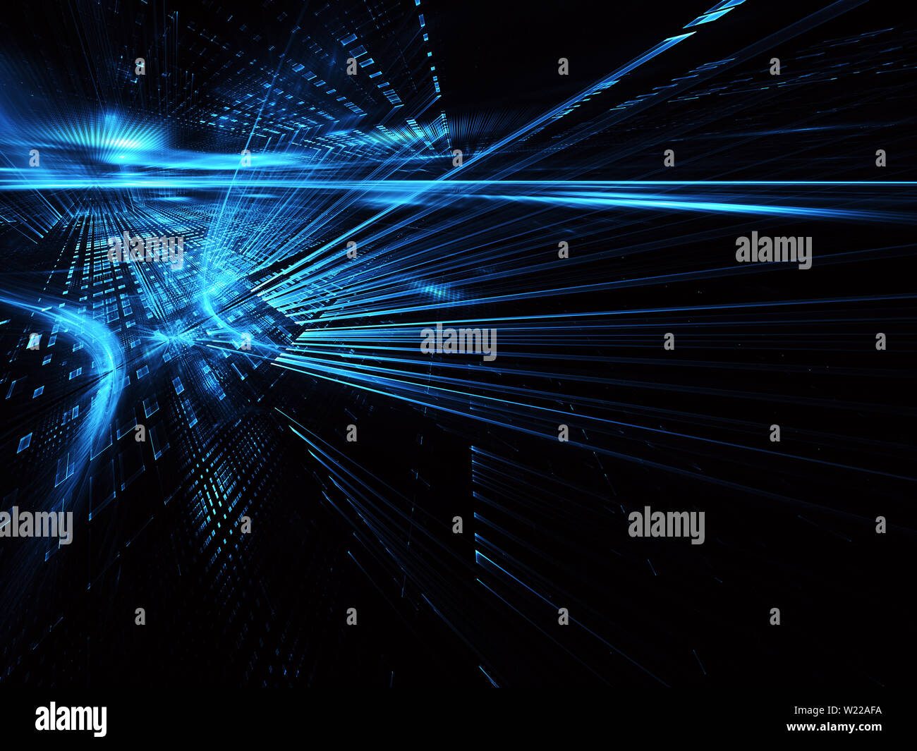 Computer generated abstract tehnology 3D illustration. Three ...