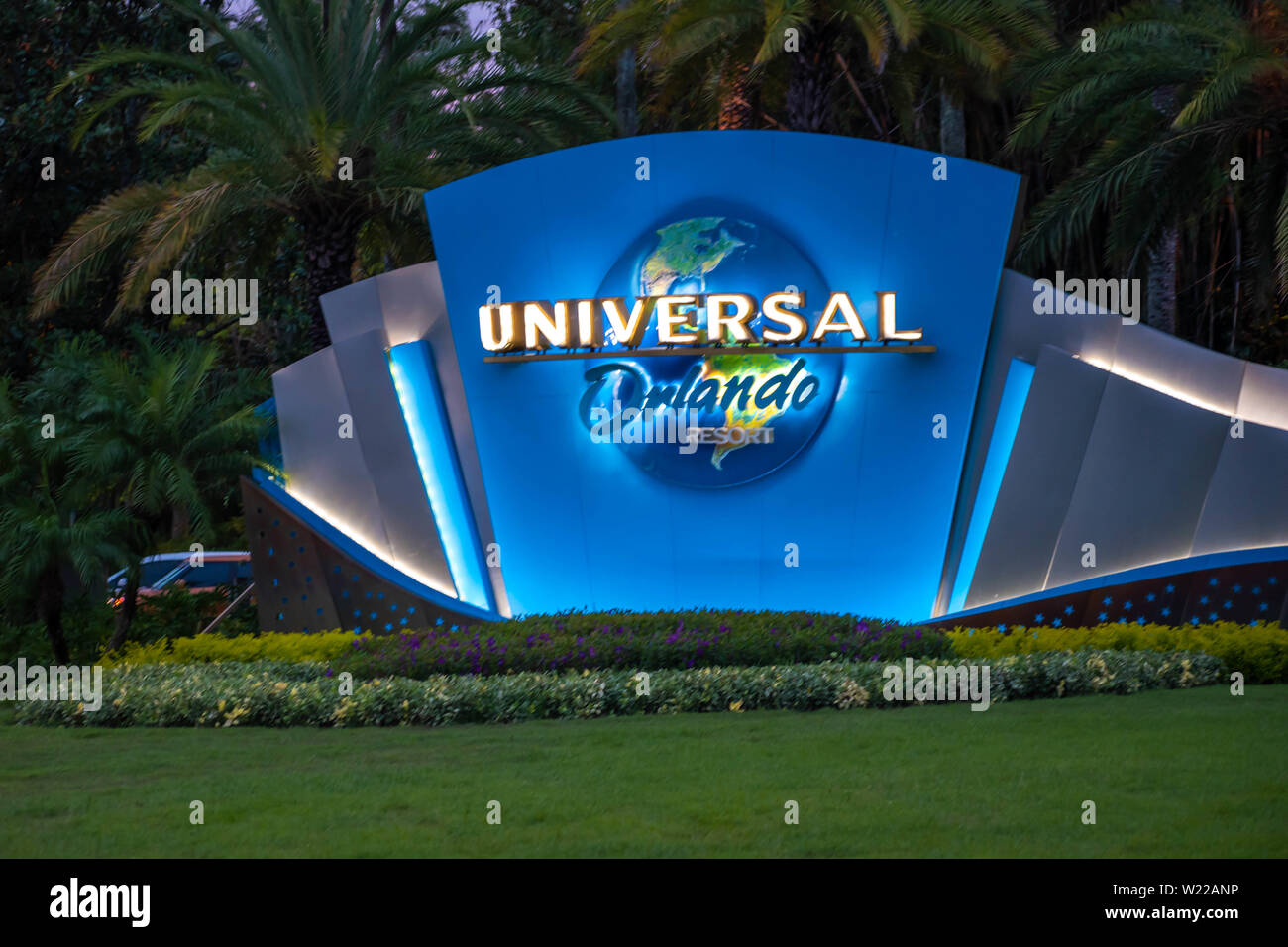Orlando, Florida. June 13, 2019. Illuminate Universal Orlando logo at ...