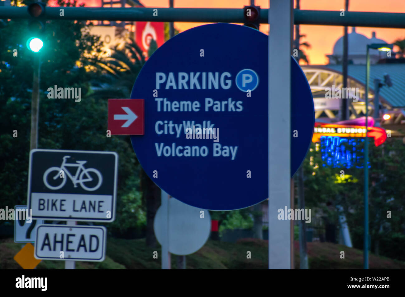 Orlando, Florida. June 13, 2019. Theme Parks, Citywalk and Volcano Bay ...