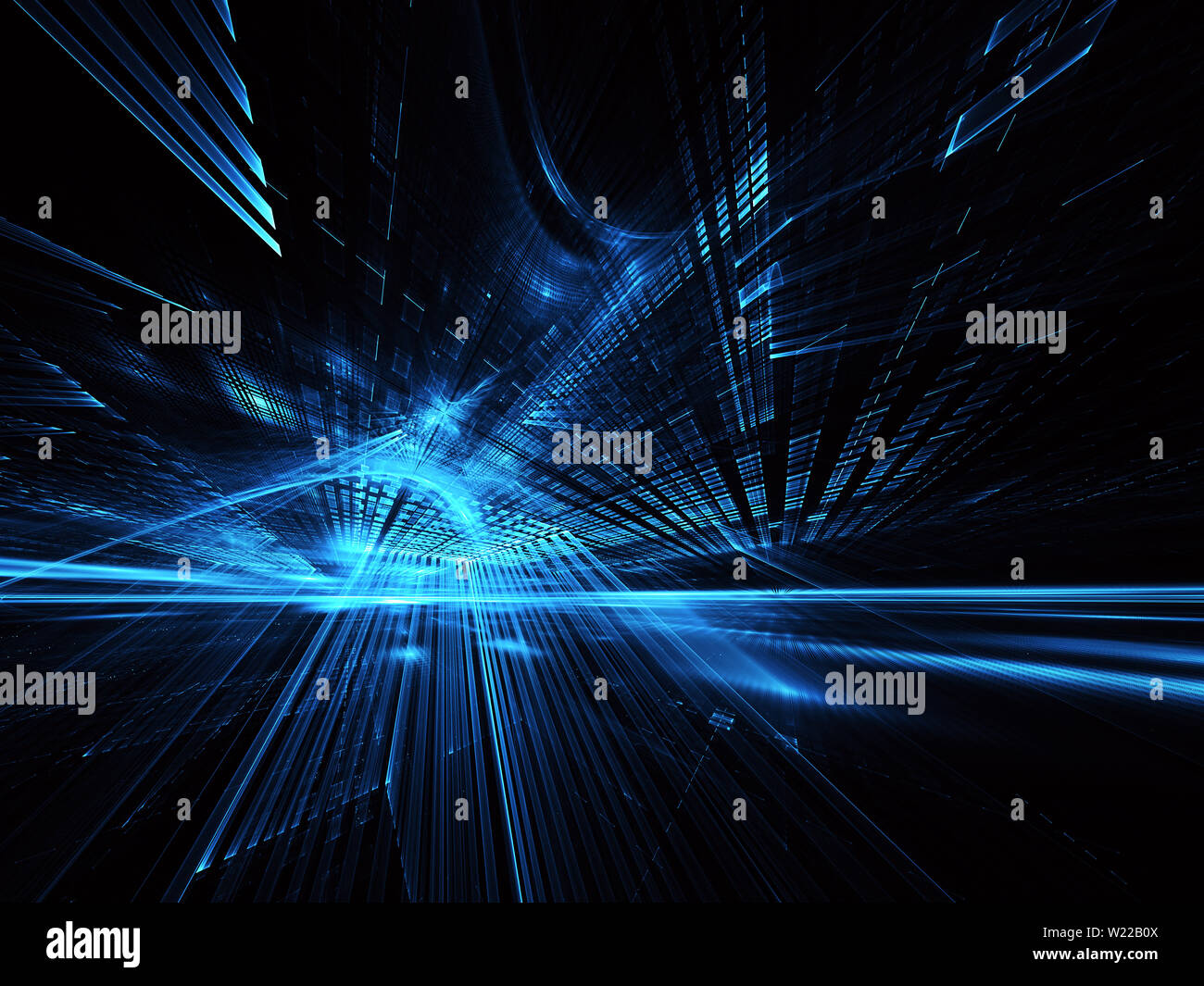 Computer generated abstract tehnology 3D illustration. Three ...