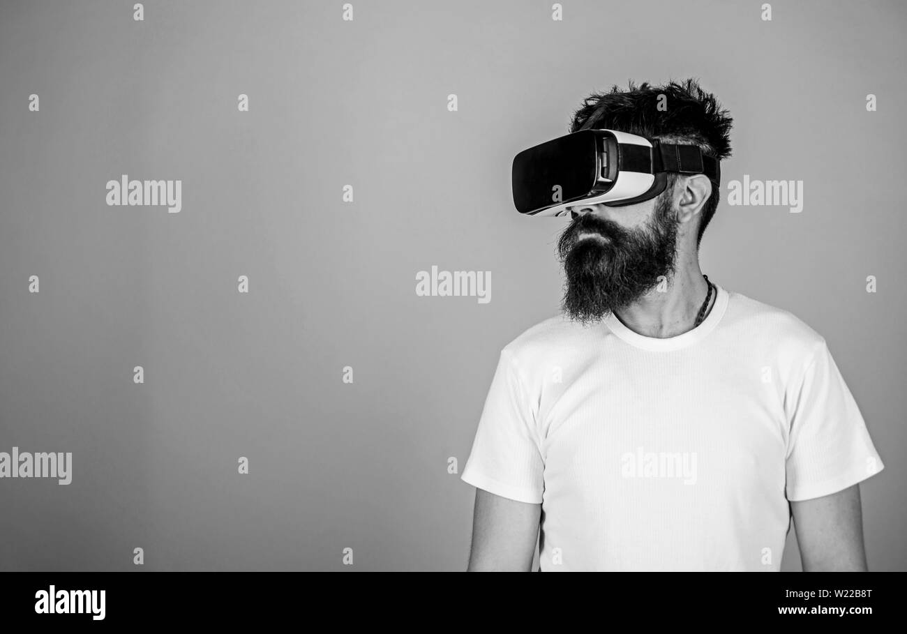 Man with vr hmd Black and White Stock Photos & Images - Alamy