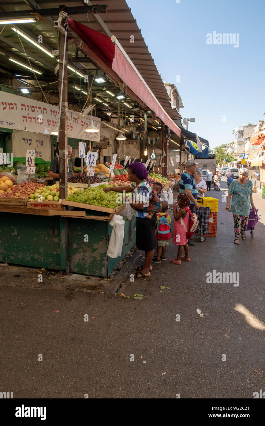 Top Sensational Things To Do In The HaTikva Market Stock Photo - Alamy
