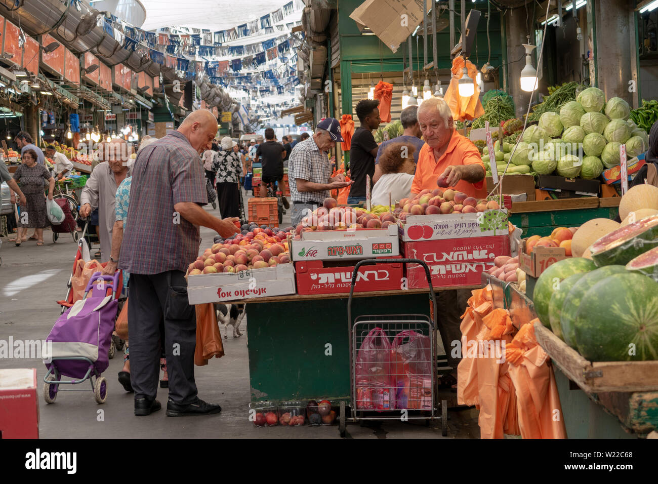 Top Sensational Things To Do In The HaTikva Market Stock Photo - Alamy