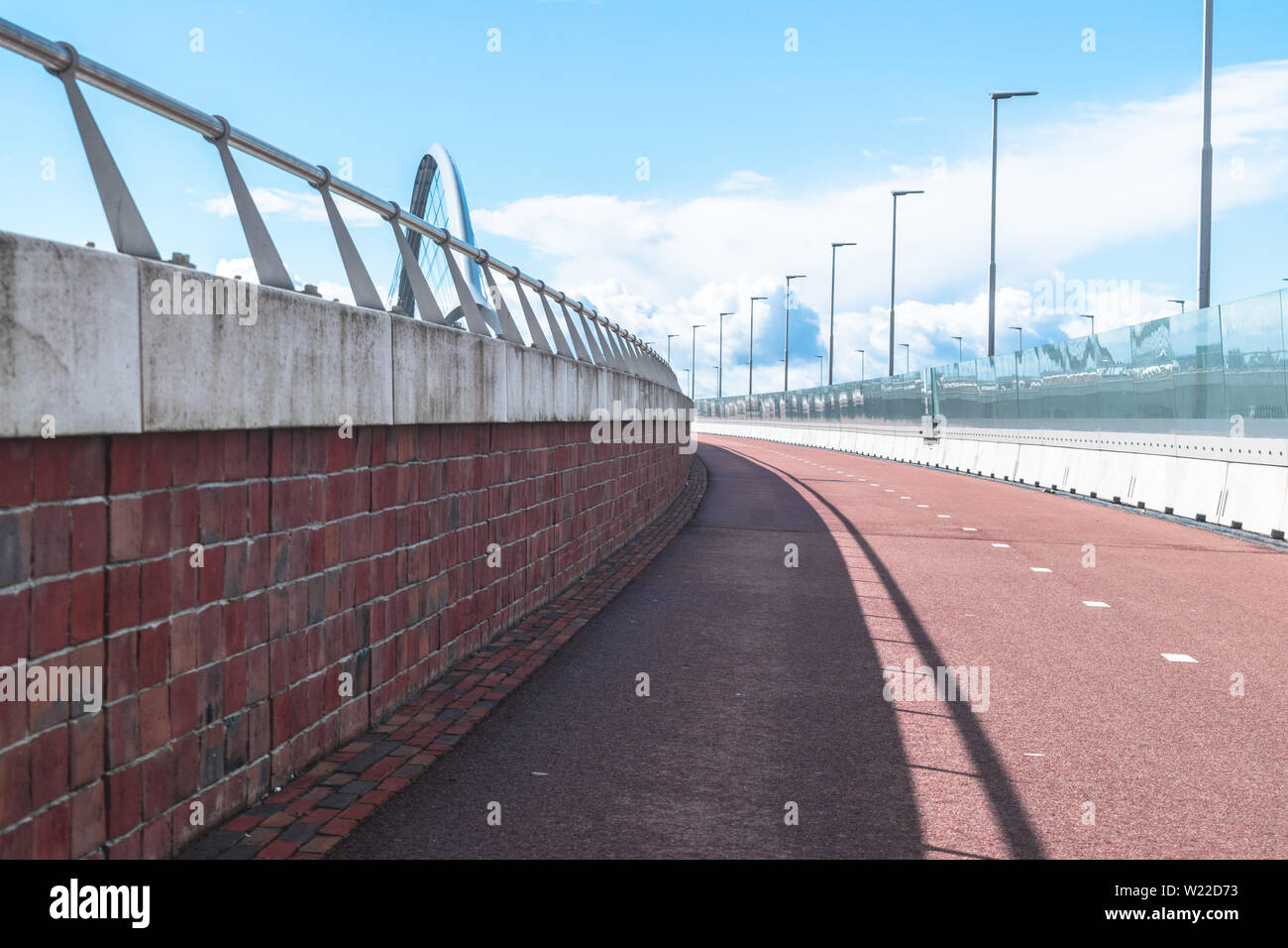 The bridge "De Oversteek" over the waal in Nijmegen, Netherlands Stock ...