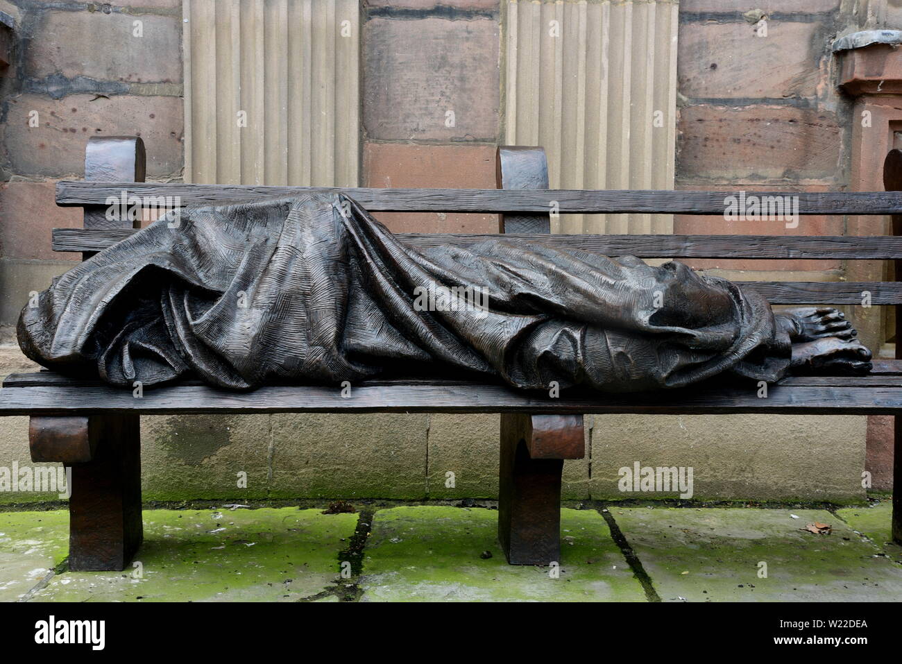 Homeless Jesus in Manchester Stock Photo - Alamy