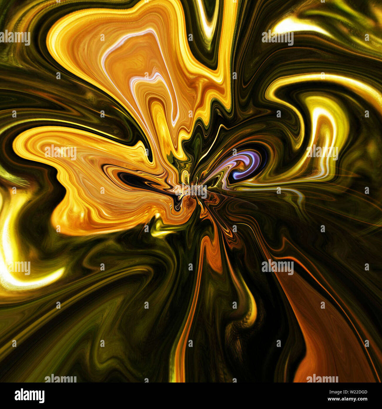 Liquid gold effect oil painting artwork. Creative luxury design. Golden ...