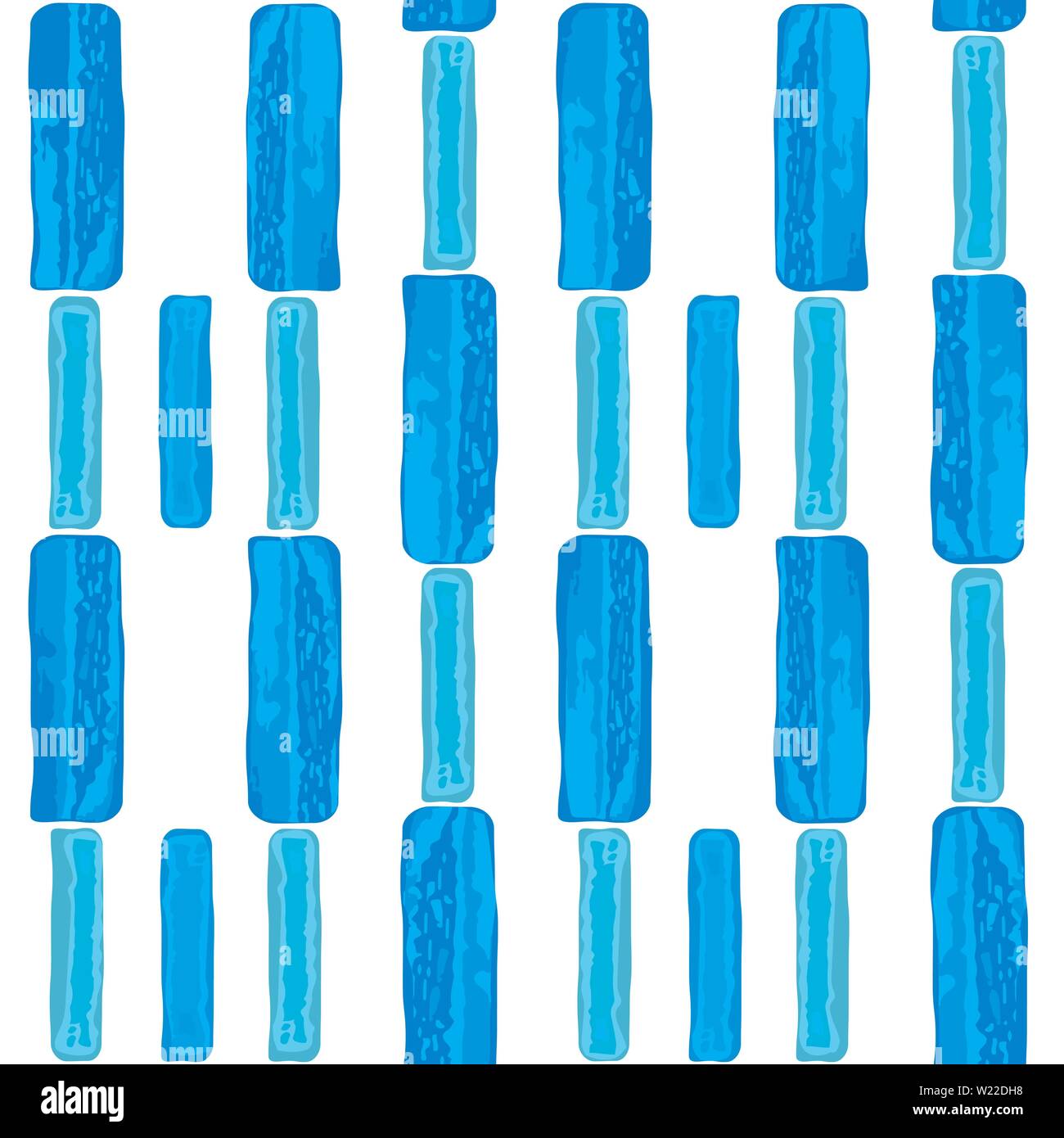 Hand drawn textured rectangles in hues of blue creating a painterly ...