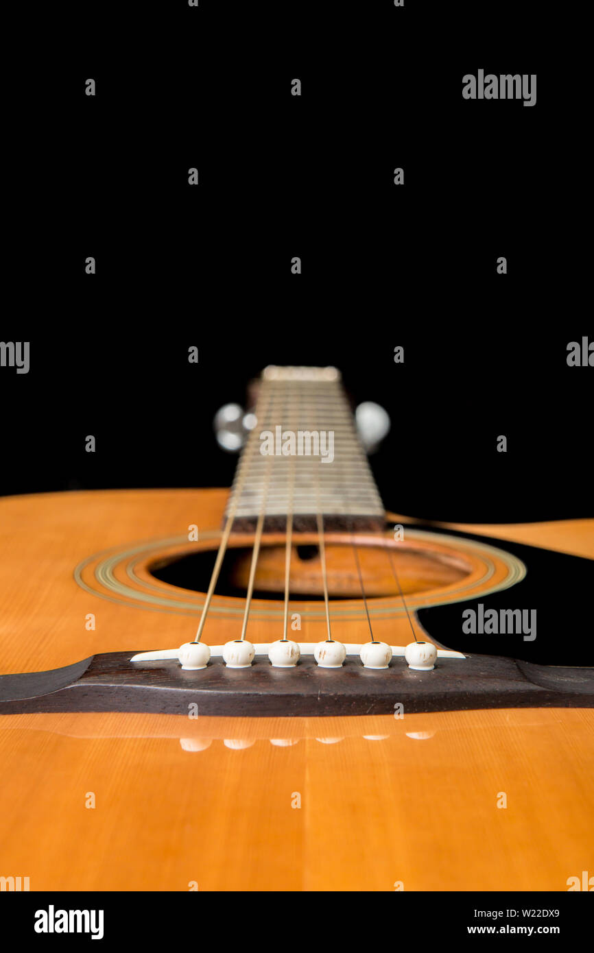 wooden acoustic guitar in vintage tone Stock Photo - Alamy