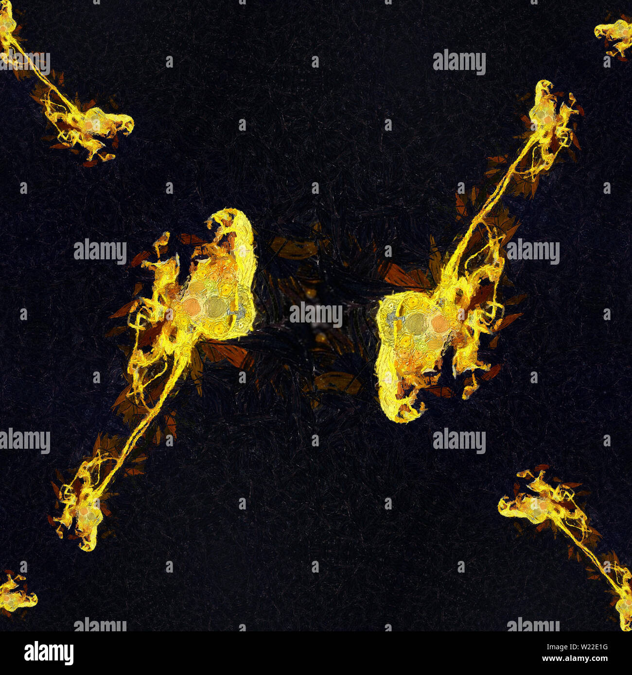 Liquid gold effect oil painting artwork. Creative luxury design. Golden ...