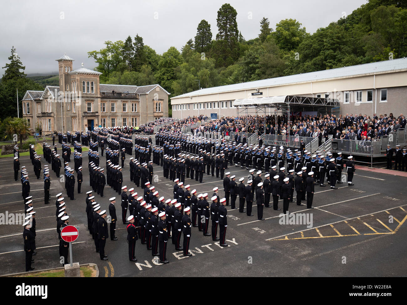 The parade with serving Royal Navy submariners, veterans, families and ...