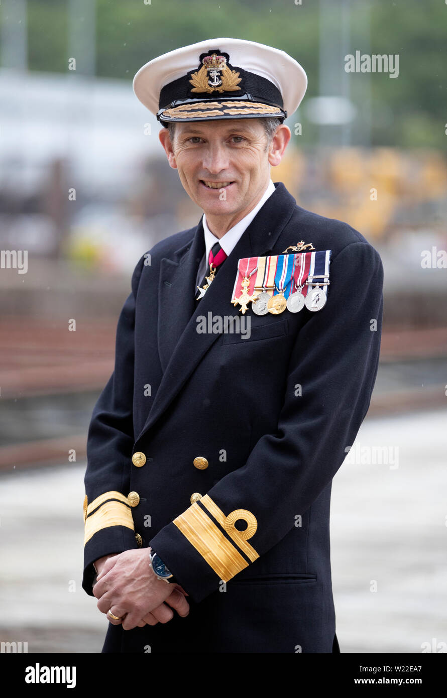 Rear Admiral John Weale after taking part in the parade with serving ...
