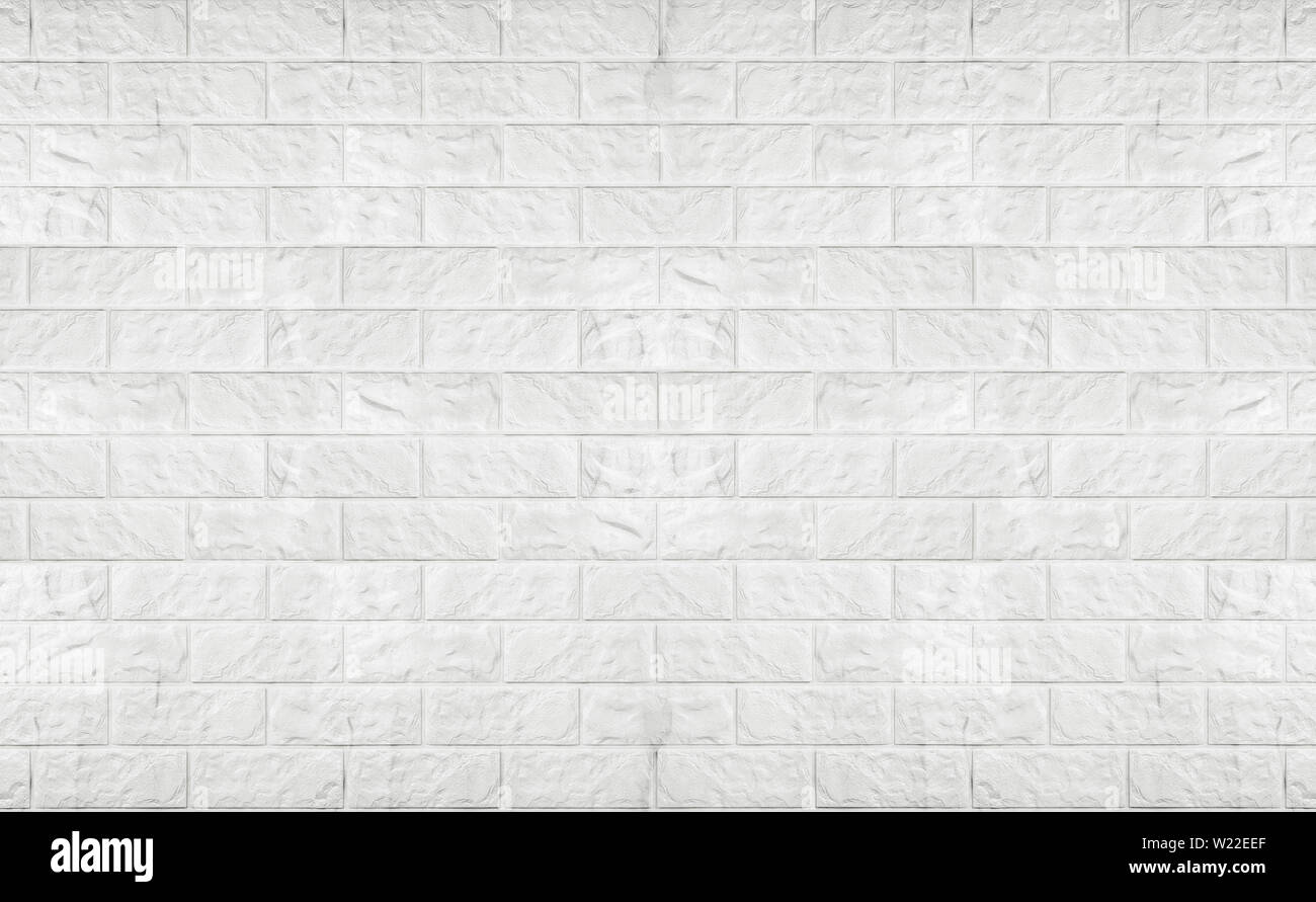 Modern white brick wall texture for background Stock Photo - Alamy