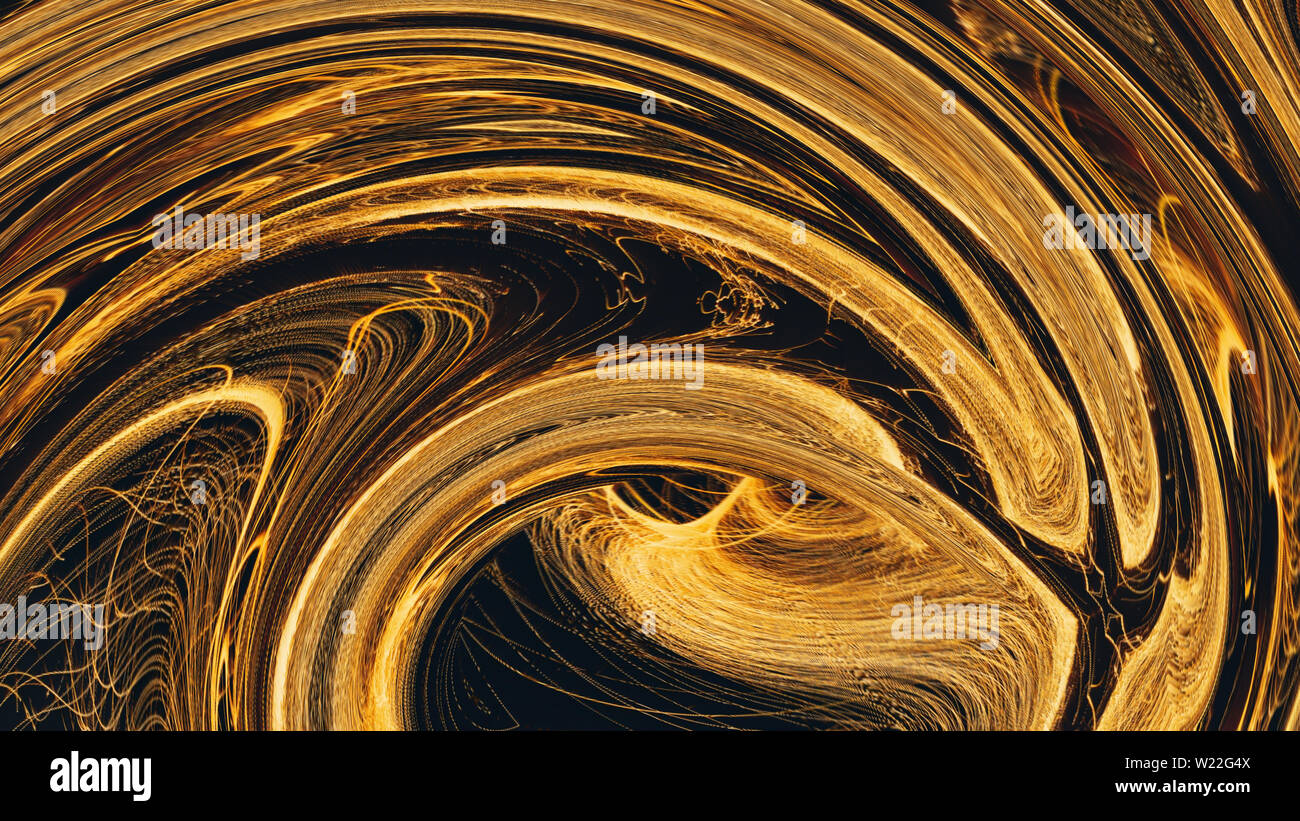 Abstract gold background. Fractal art. Rich creative pattern. Liquid ...