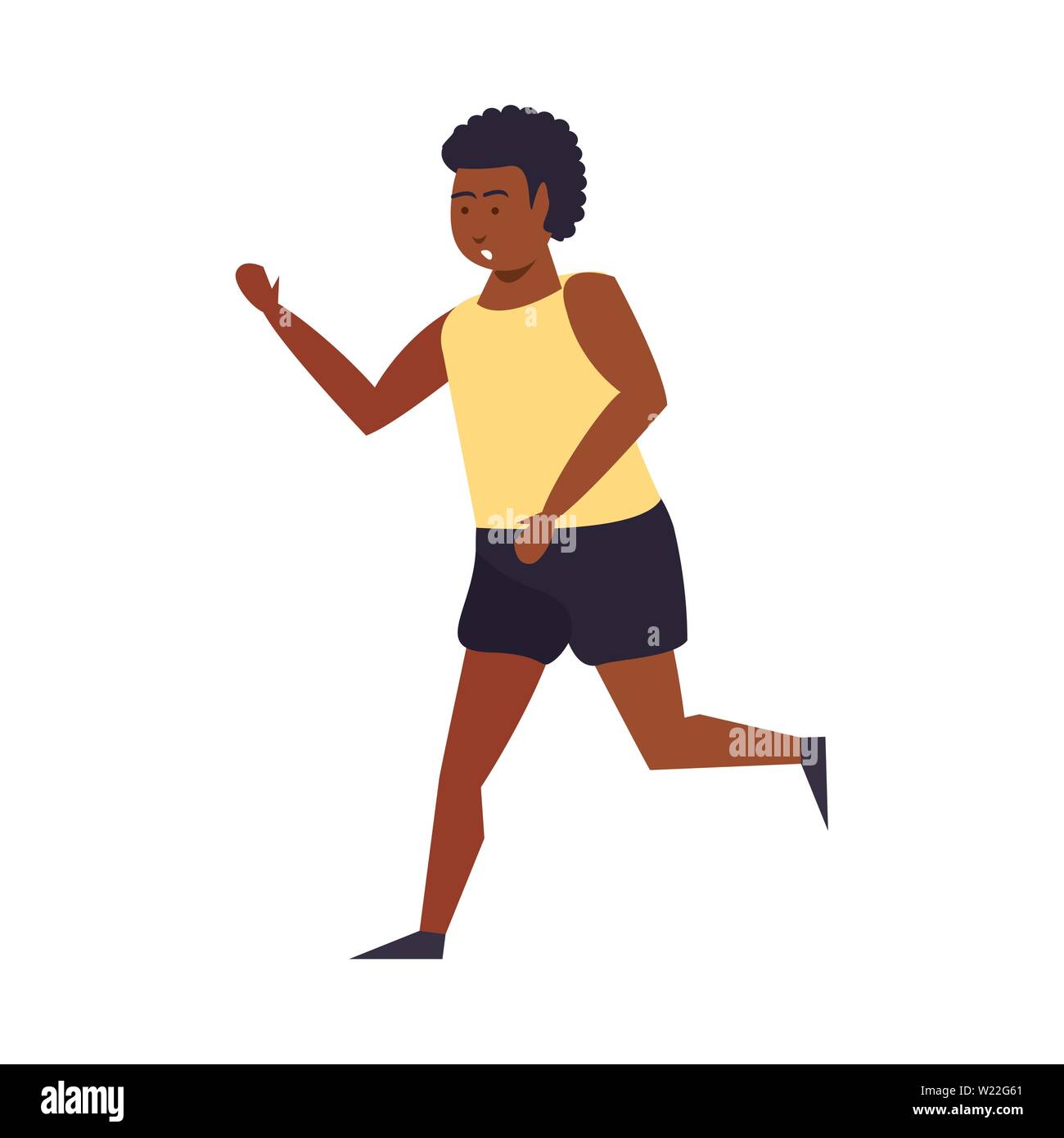 Fitness man running isolated cartoon Stock Vector Image & Art - Alamy