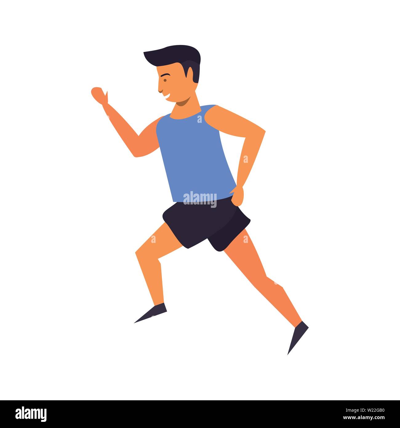 Fitness man running isolated cartoon Stock Vector Image & Art - Alamy