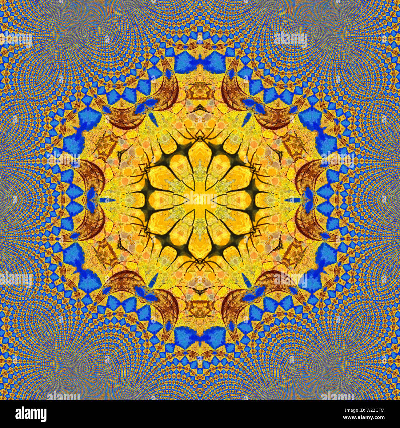 Abstract gold background. Fractal art. Rich creative pattern. Liquid golden color. Bright and ...