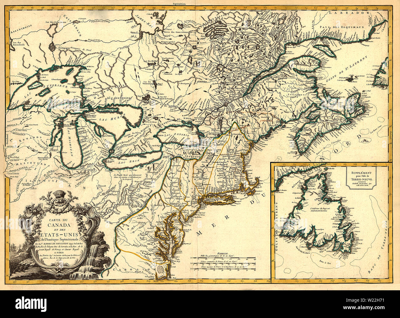 1778 Map of North America, Canada and United States - Vintage ...