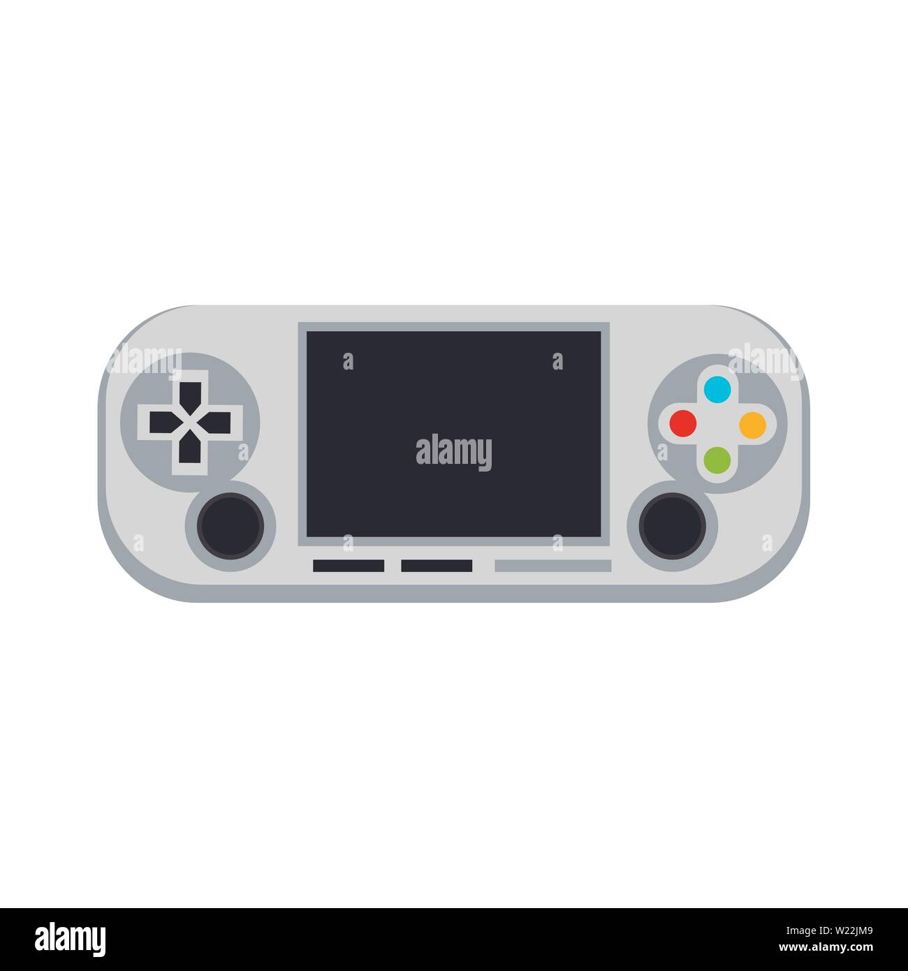 Modern videogame console portable with screen and buttons Stock Vector ...
