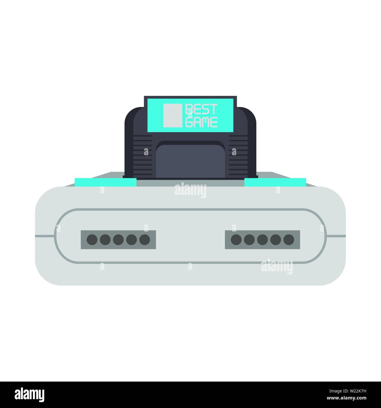 Retro videogame console with cassette Stock Vector Image & Art - Alamy