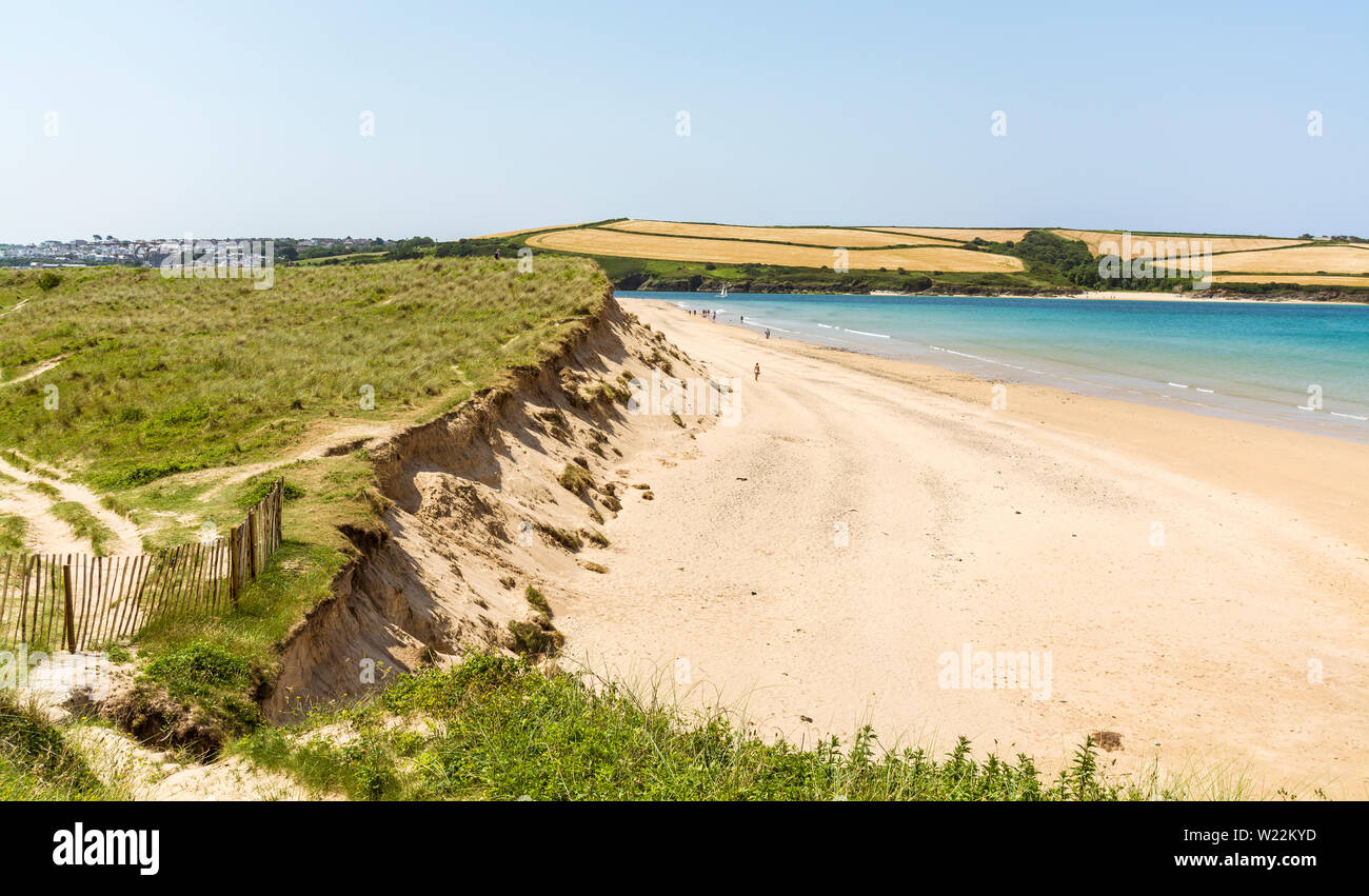 A Summer day on the beach at Rock in North Cornwall, UK. Taken on 27th ...