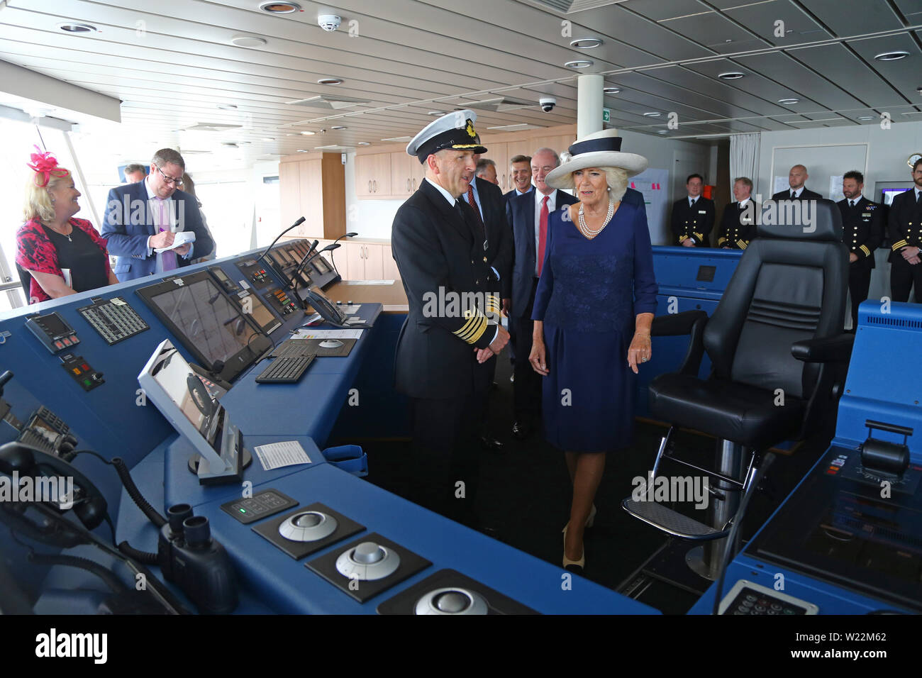 The Duchess of Cornwall, patron of The Silver Line, with Captain Julian ...
