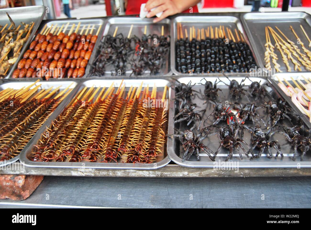 China insect food hi-res stock photography and images - Alamy