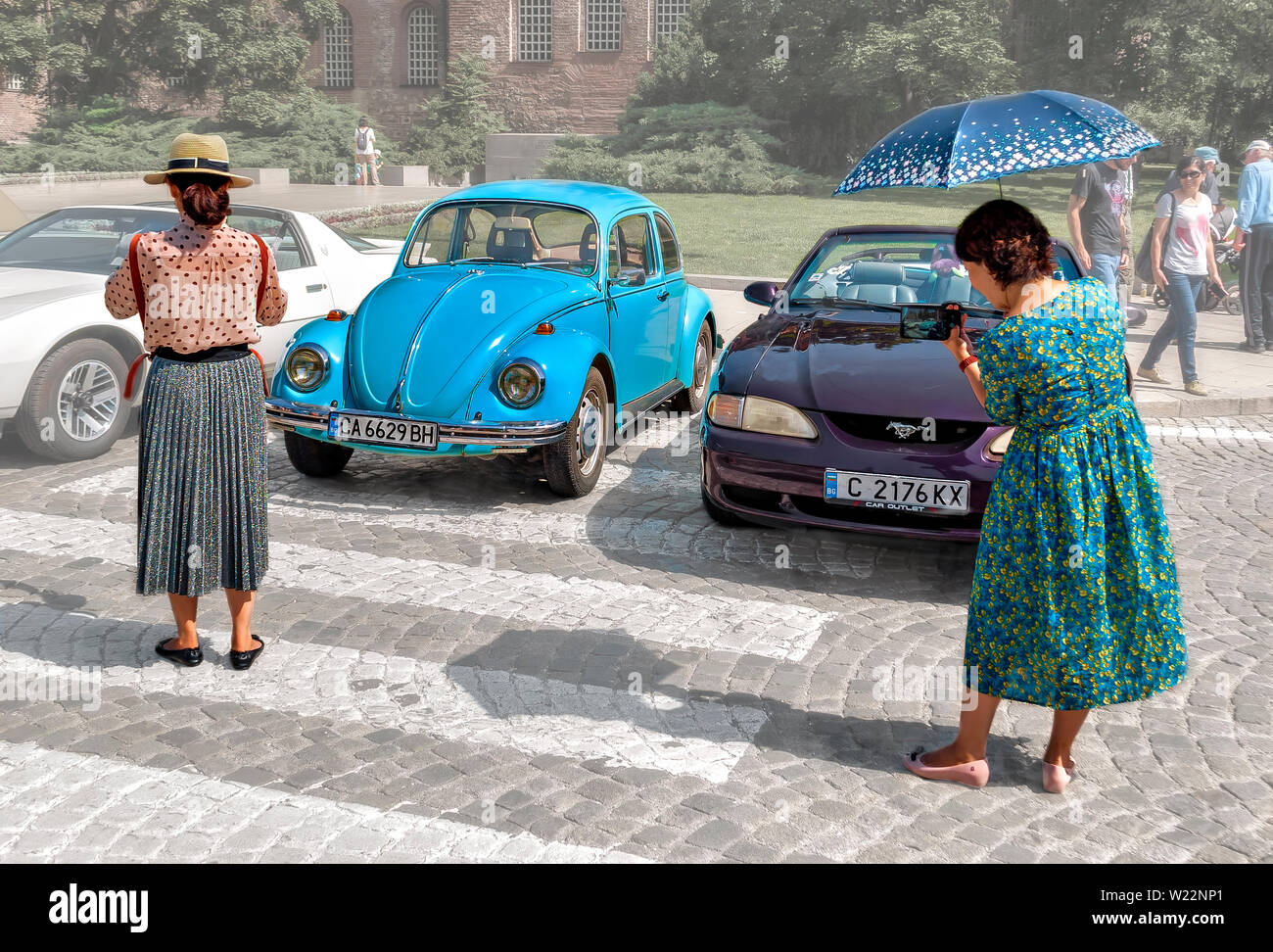 Retro Cars;Parade of old cars;Sofia, Bulgaria Stock Photo - Alamy