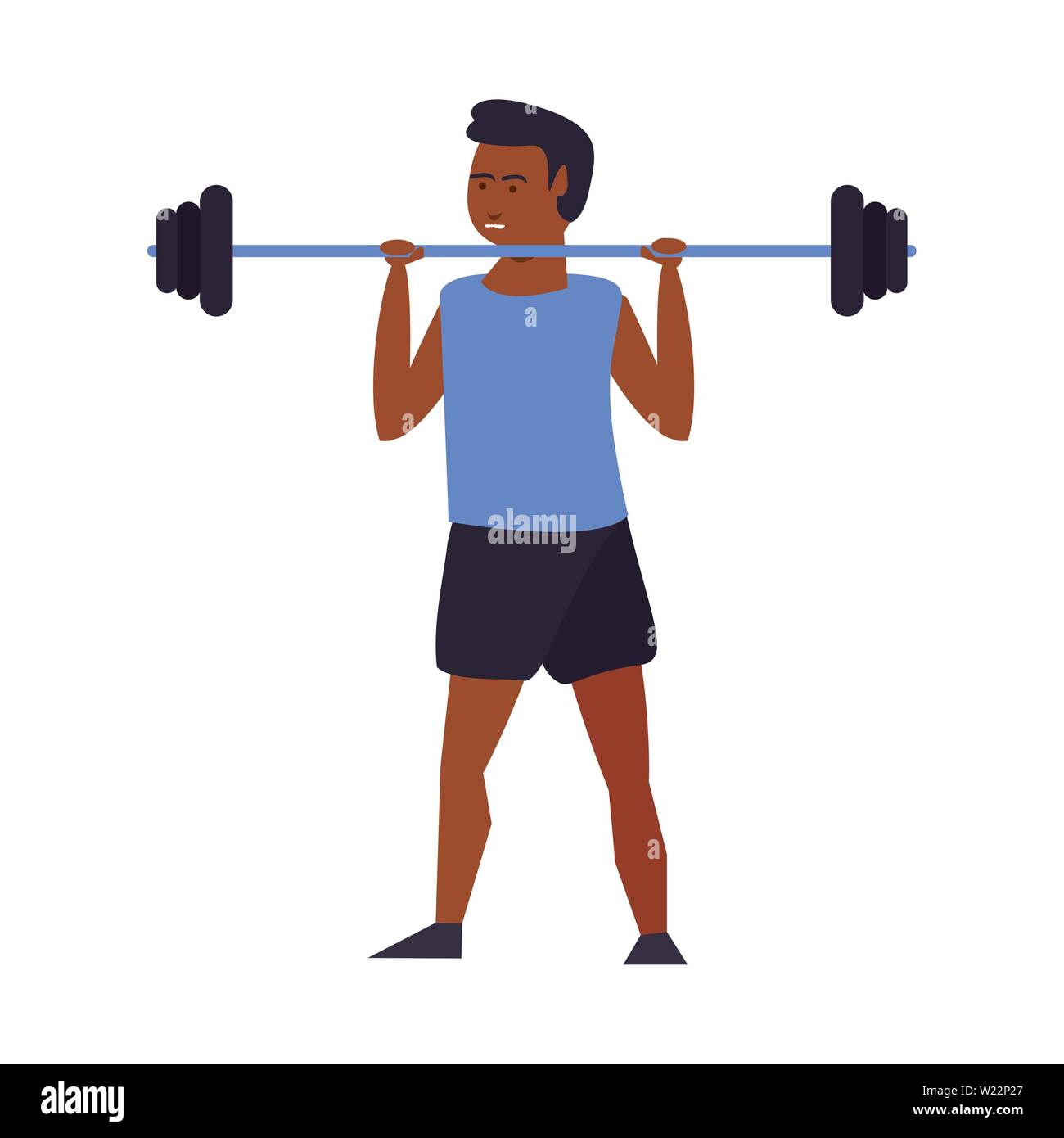 Fitness man lifting weights avatar Stock Vector Image & Art - Alamy