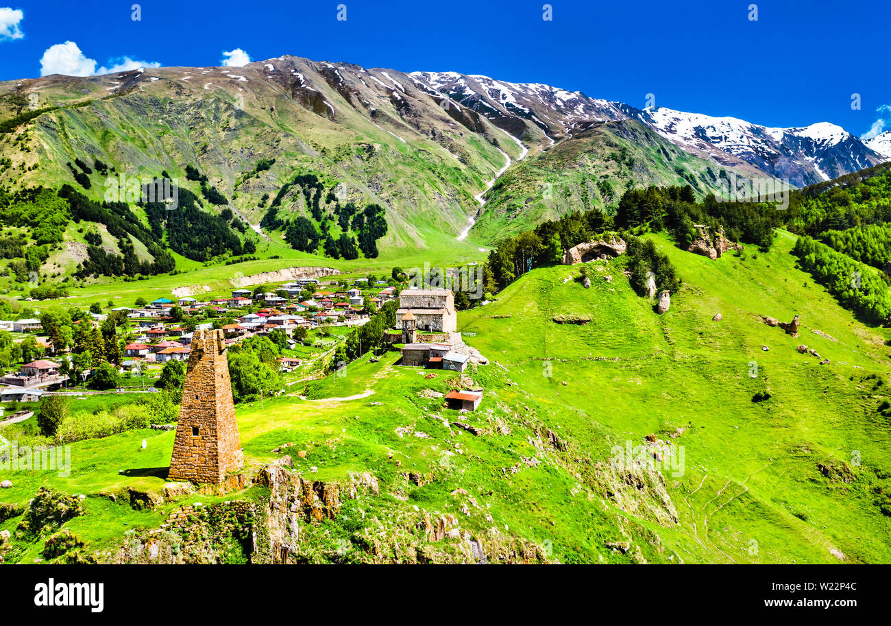 Watchtower and Basilica at Sioni in Georgia Stock Photo - Alamy