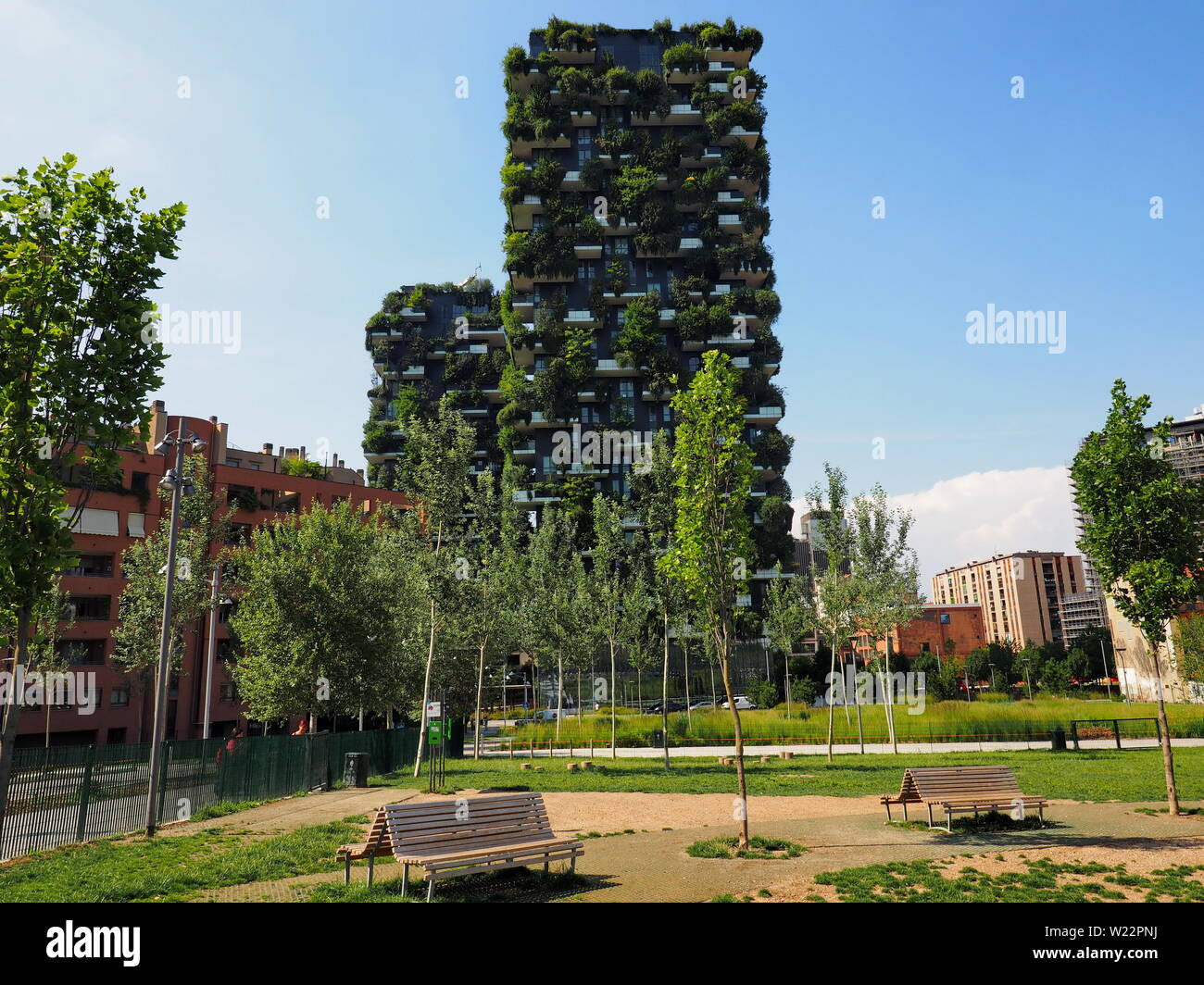 MILAN, ITALY - 4 July 2019: Bosco Verticale - Vertical Forest ...