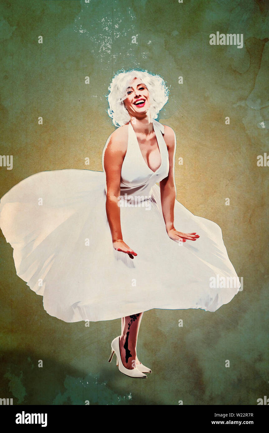 Stunning lookalike photos of Marilyn Munroe with Michelle Munroe Stock ...