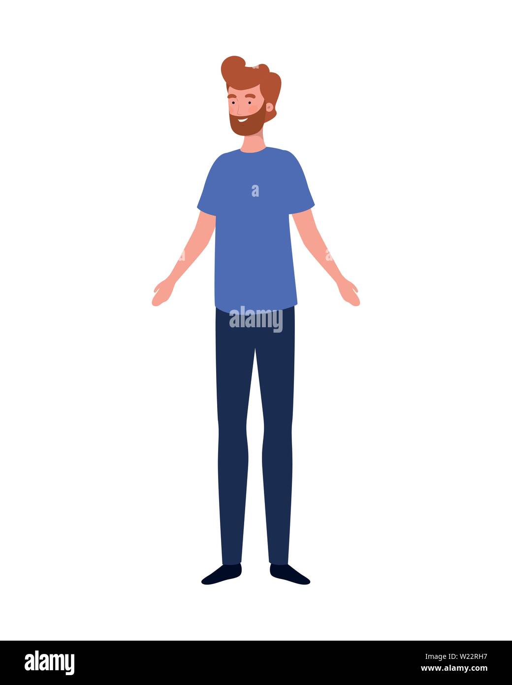 young man standing in white background Stock Vector Image & Art - Alamy