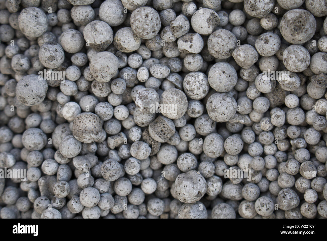 granulated foam glass balls grey. building insulation material Stock ...