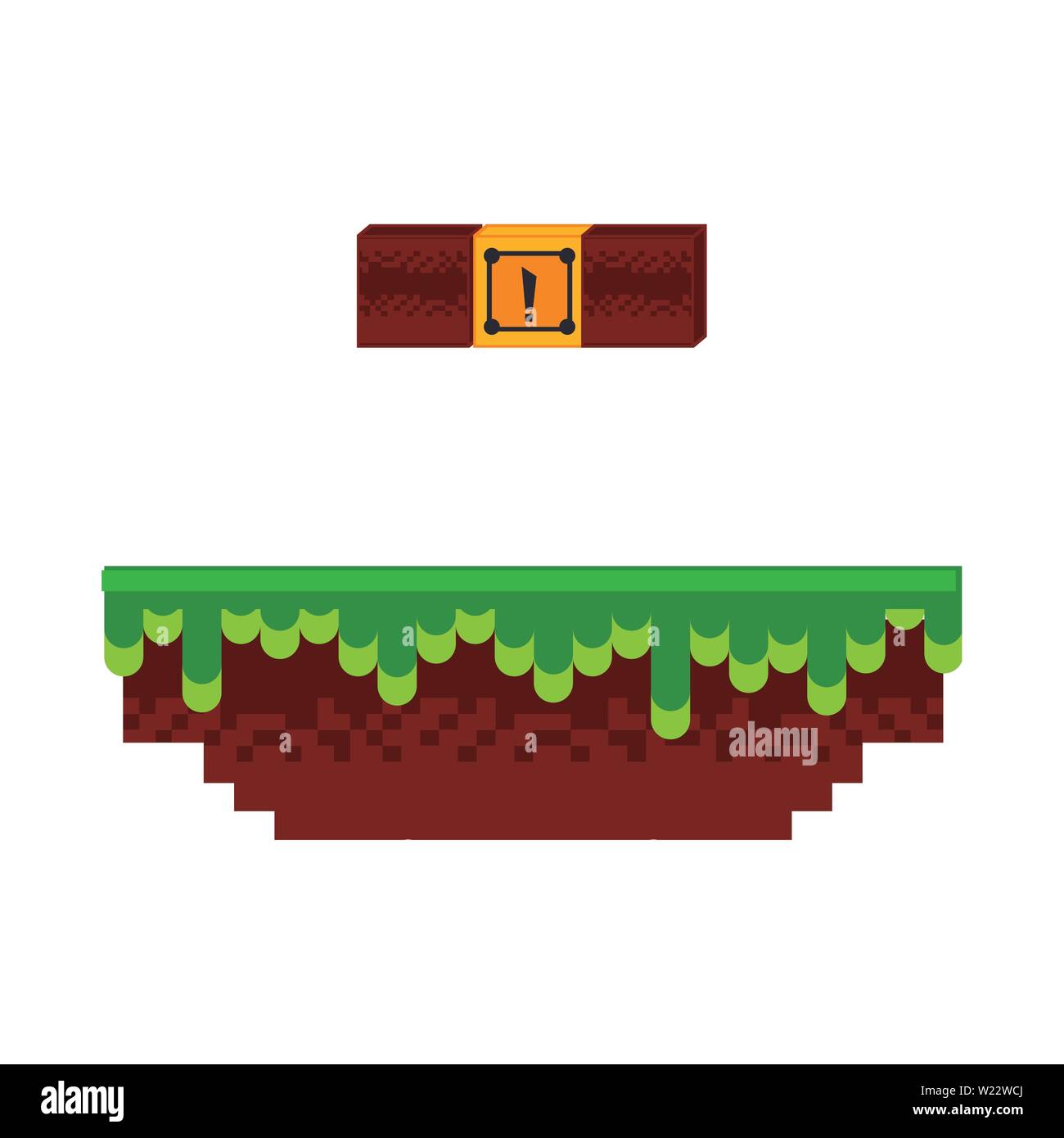 Retro videogame scenery with terrain Stock Vector Image & Art - Alamy