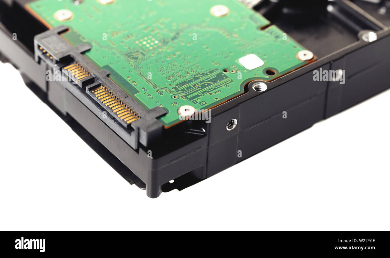 computer hard drive on white isolated background Stock Photo - Alamy