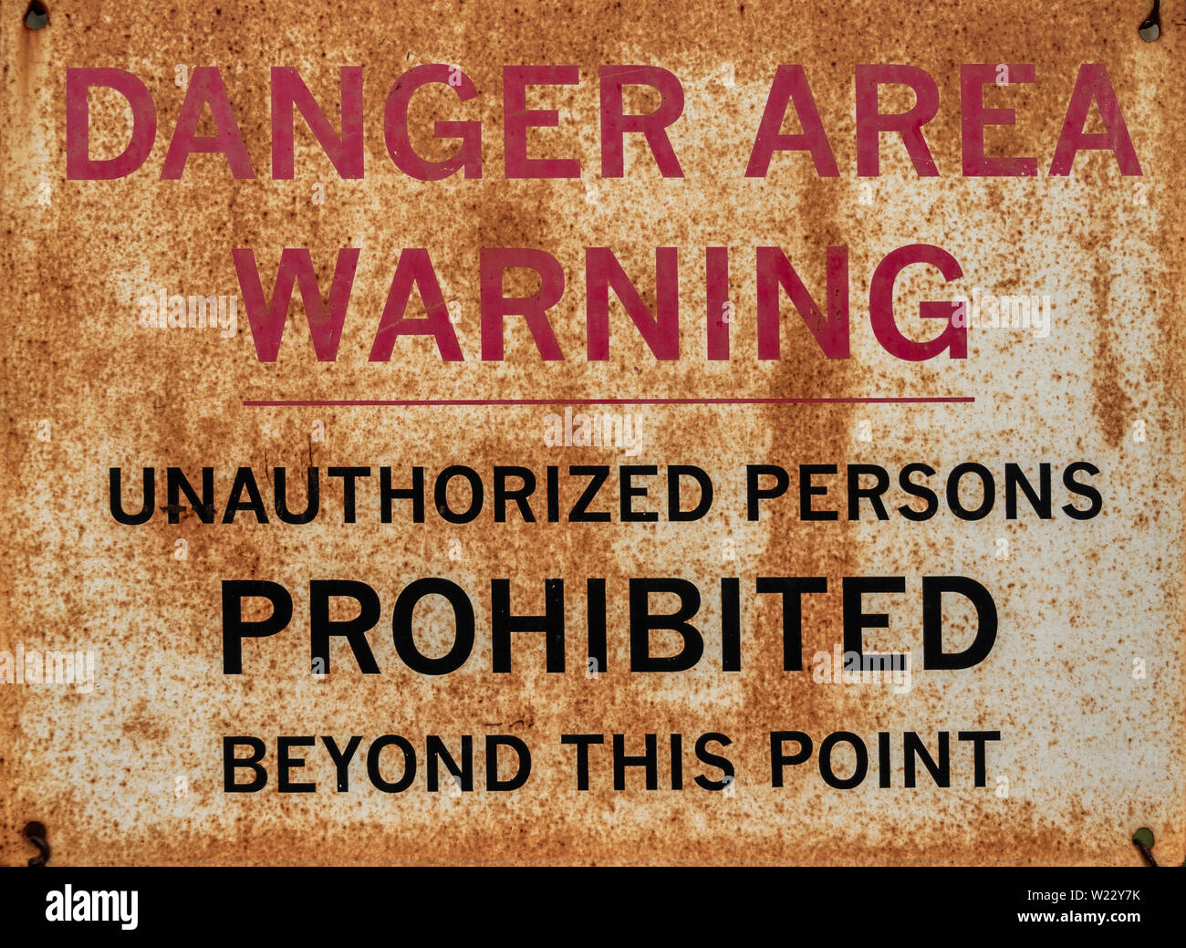 Prohibited Area Warning Sign Stock Photos & Prohibited Area Warning ...