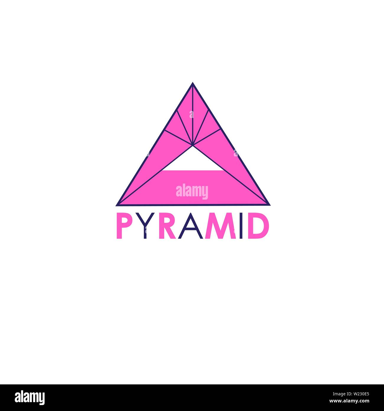 Vector sign pyramid Egypt isolated on white background. Example for ...